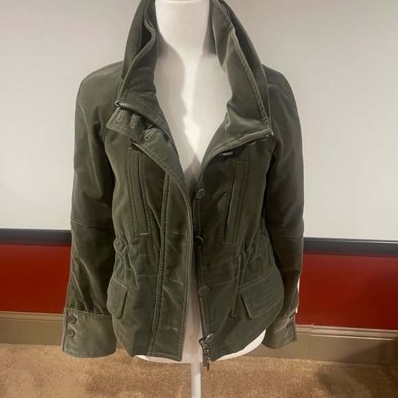 Theory | Jackets & Coats | Theory Gray Velvet Medium Jacket Hidden Hood ...
